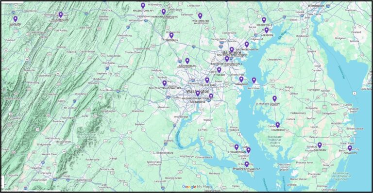 ASOS/AWOS Stations in Maryland – Maryland Climate and Weather