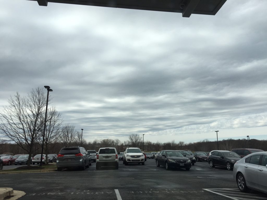 Cloudy , mild AM with light showers, FROPA, slow clearing, winds ...